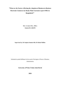 What are the Factors Affecting the Adoption of Business-to-Business ...